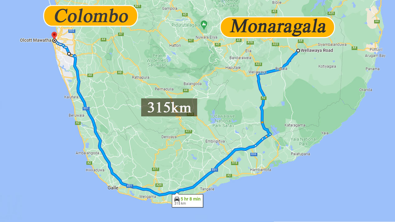 Monaragala to Colombo Highway Bus Schedule - Bus Timetable