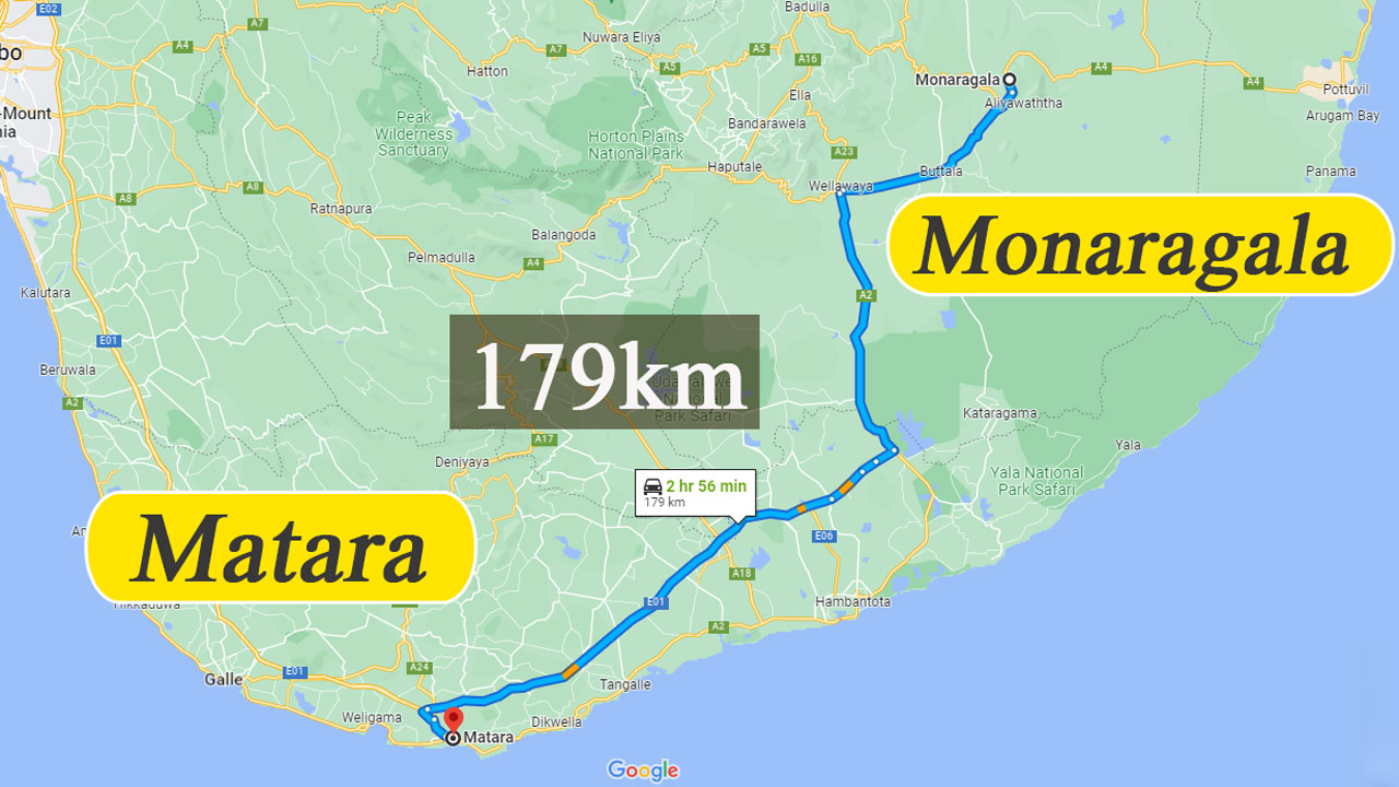 Monaragala to Matara Highway Bus Schedule