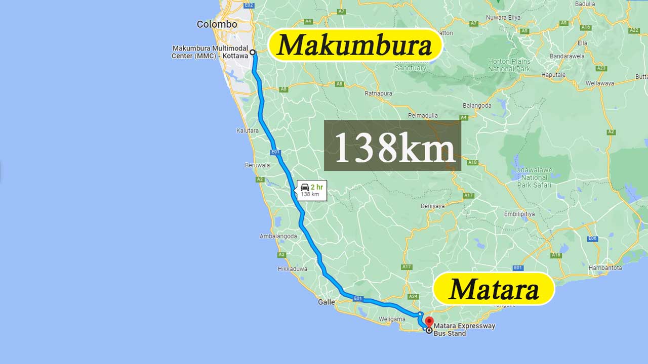 Makumbura to Matara Highway Bus Schedule